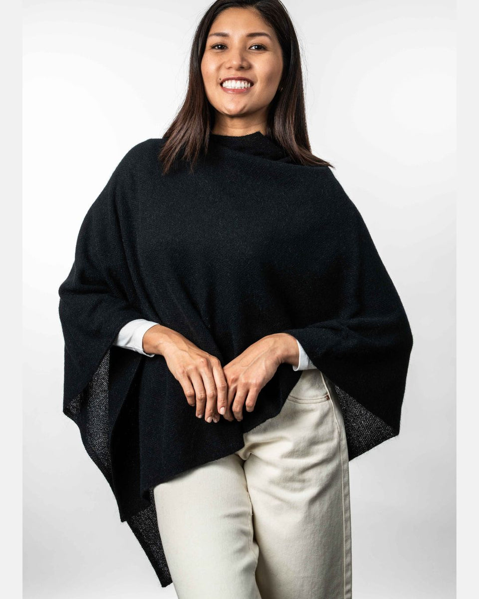 Koru Two Way Poncho KO798 - Black – Dandan Fashions